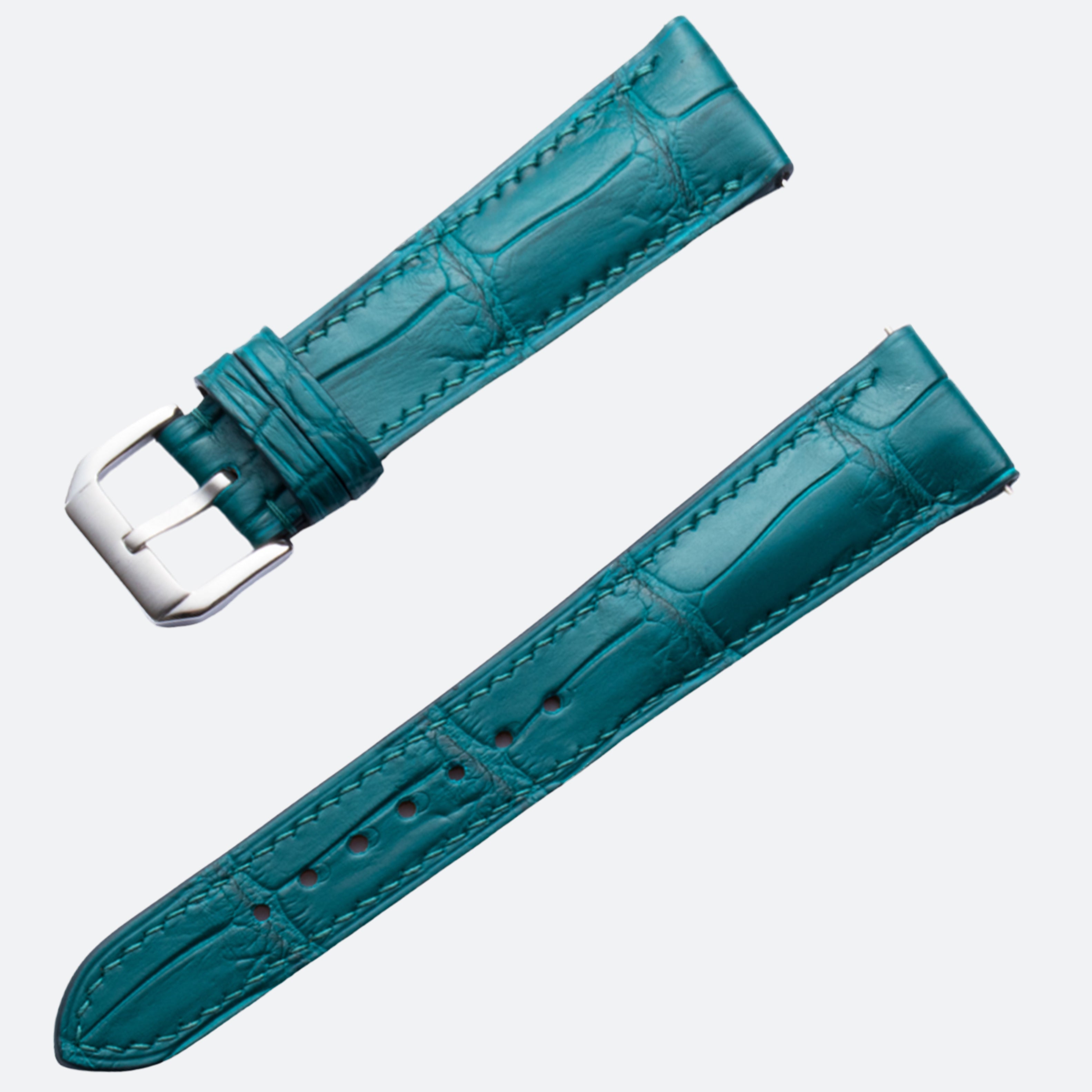Turquoise Alligator Straps - Turquoise Leather Watch Strap – OPTO WATCH CO.