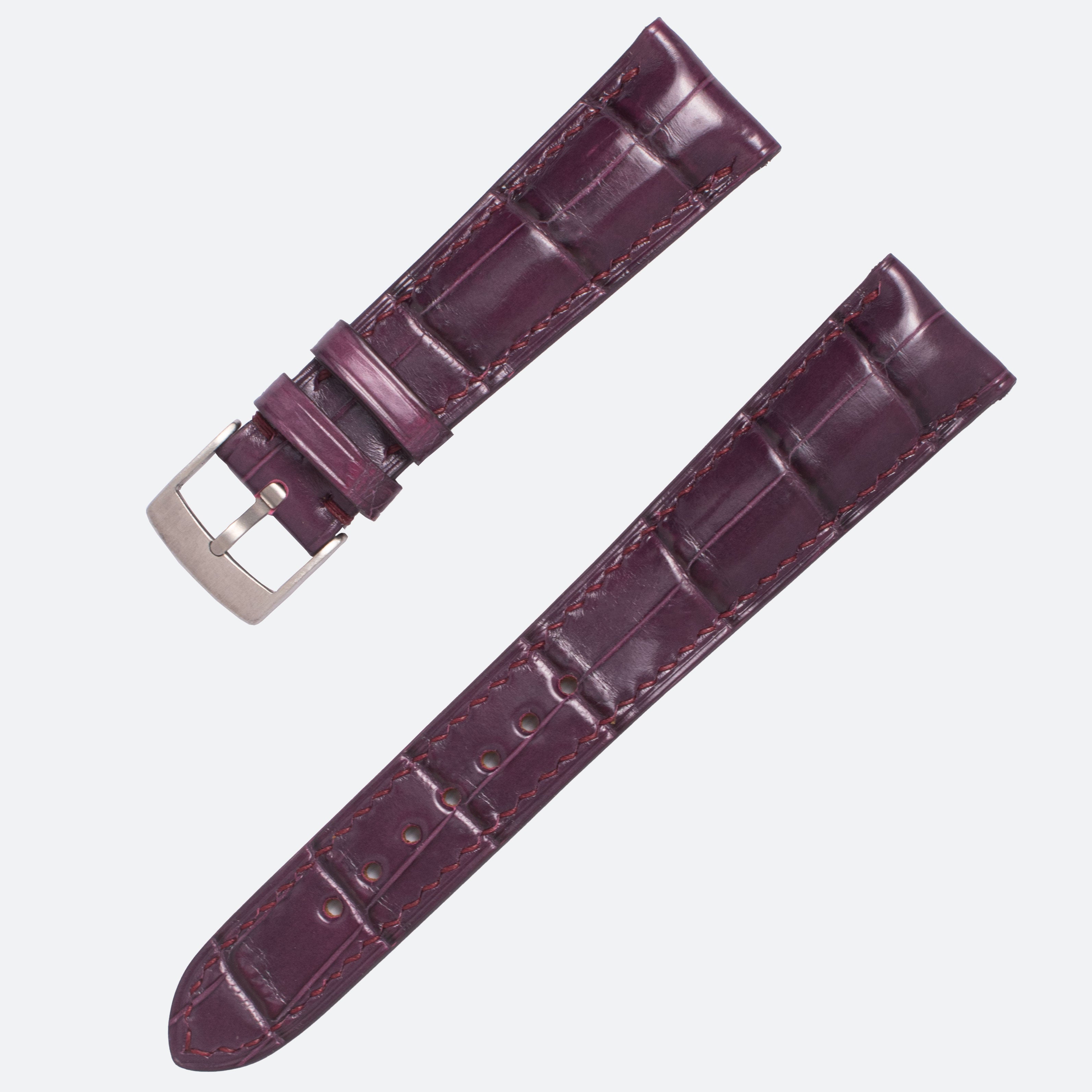 Alligator MULBERRY PURPLE Watch Straps - Alligator Watch Strap – OPTO ...