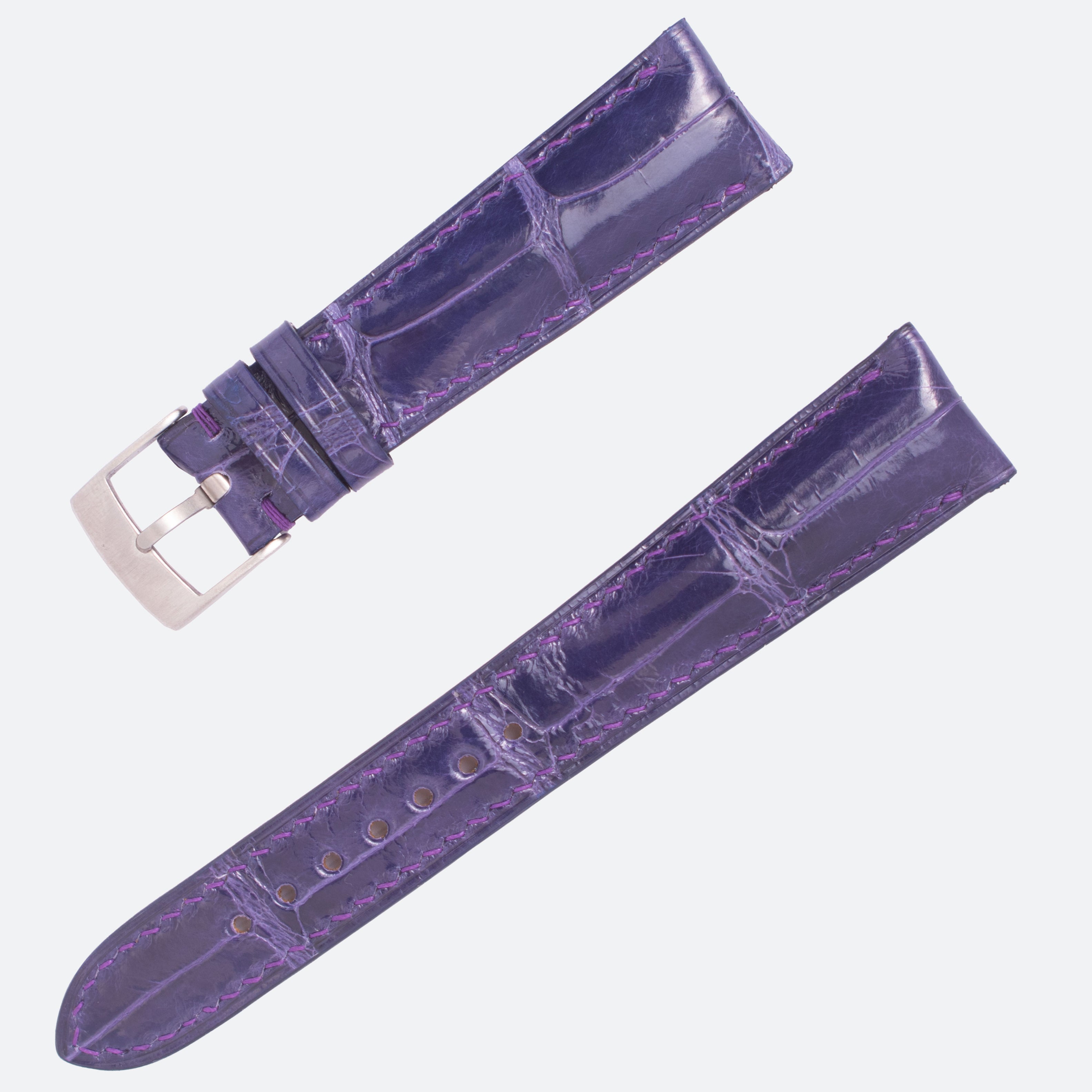Alligator Purple Watch Straps - Leather Watch Strap – OPTO WATCH CO.