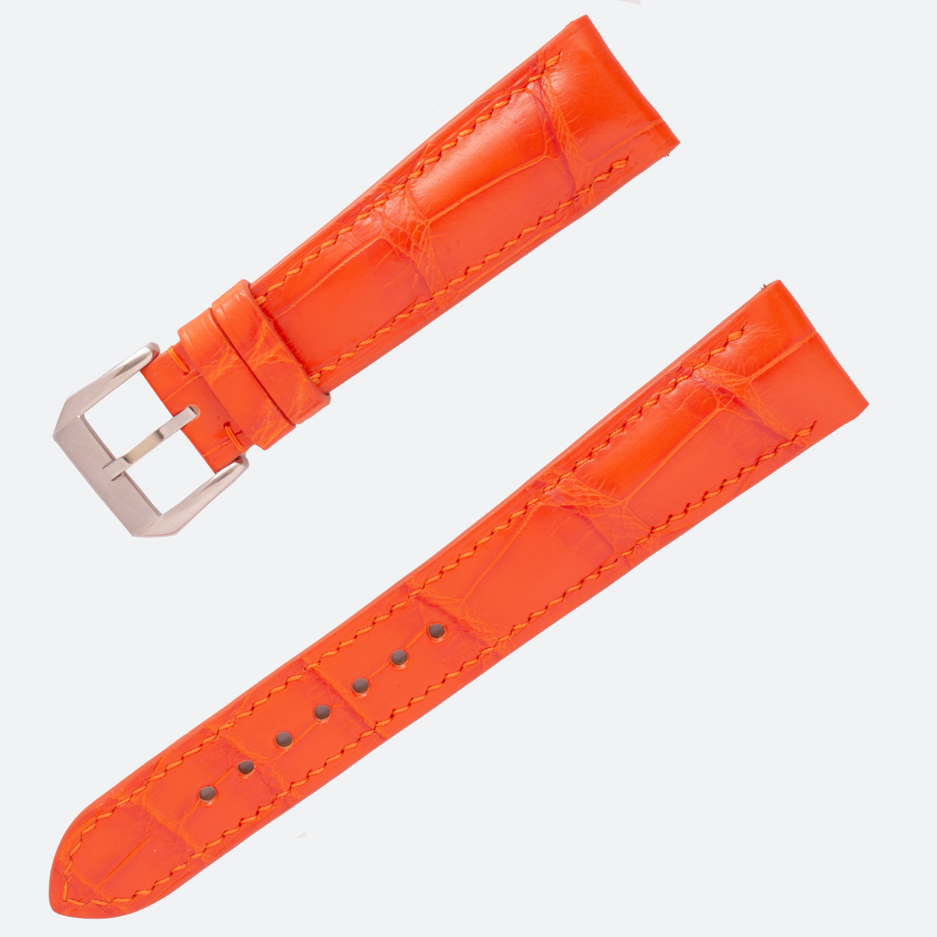 Bright Orange Watch Strap - Alligator Leather Watch Strap – OPTO WATCH CO.