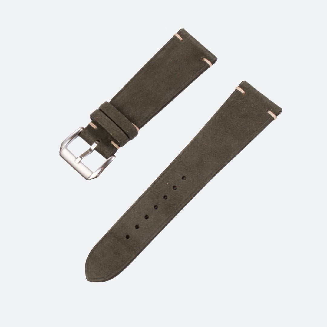 Suede Green Leather Watch Strap - Suede Green Watch Strap – OPTO WATCH CO.