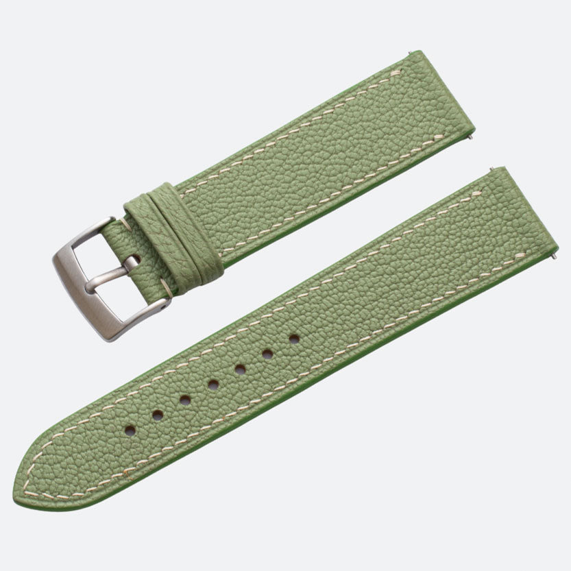 Chevre Bright Green Leather Strap - Bright Green Watch Strap – OPTO ...