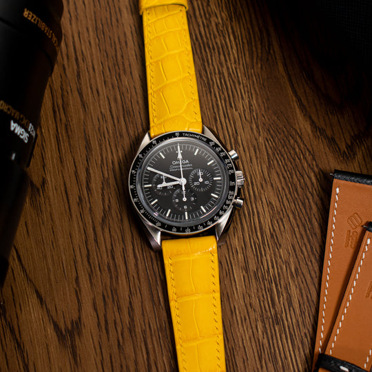Alligator Yellow Leather Watch Strap - Alligator Watch Strap – OPTO ...